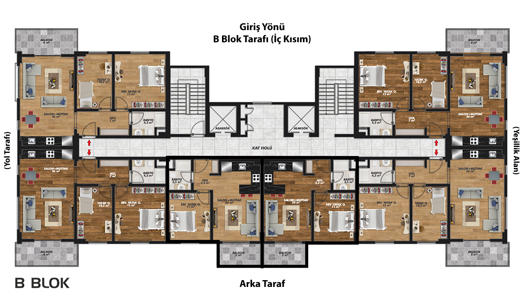 Yeşilyurt Park B Blok Kat:1 - Yeşilyurt Park IPTS